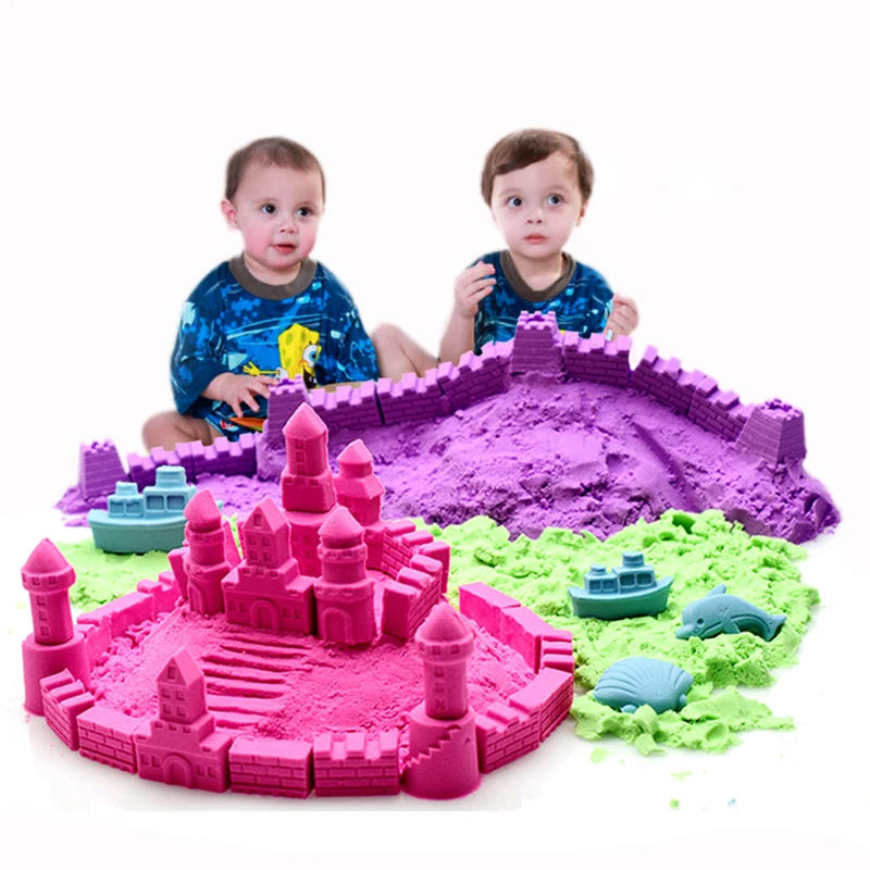 【READY STOCK】63PCS 1kg THE SAND Dynamic Sand Eco Space Sand Castle Play ...