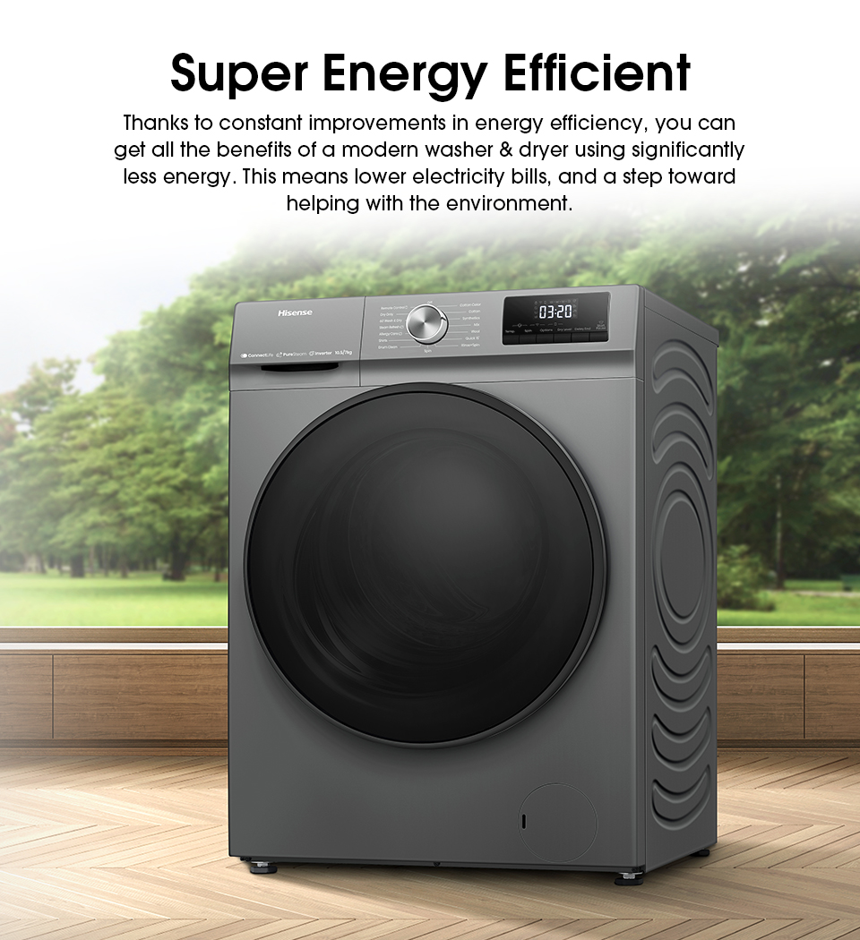 Hisense Washer Dryer 2 in 1 Washing Machine Front Load Combo Mesin ...