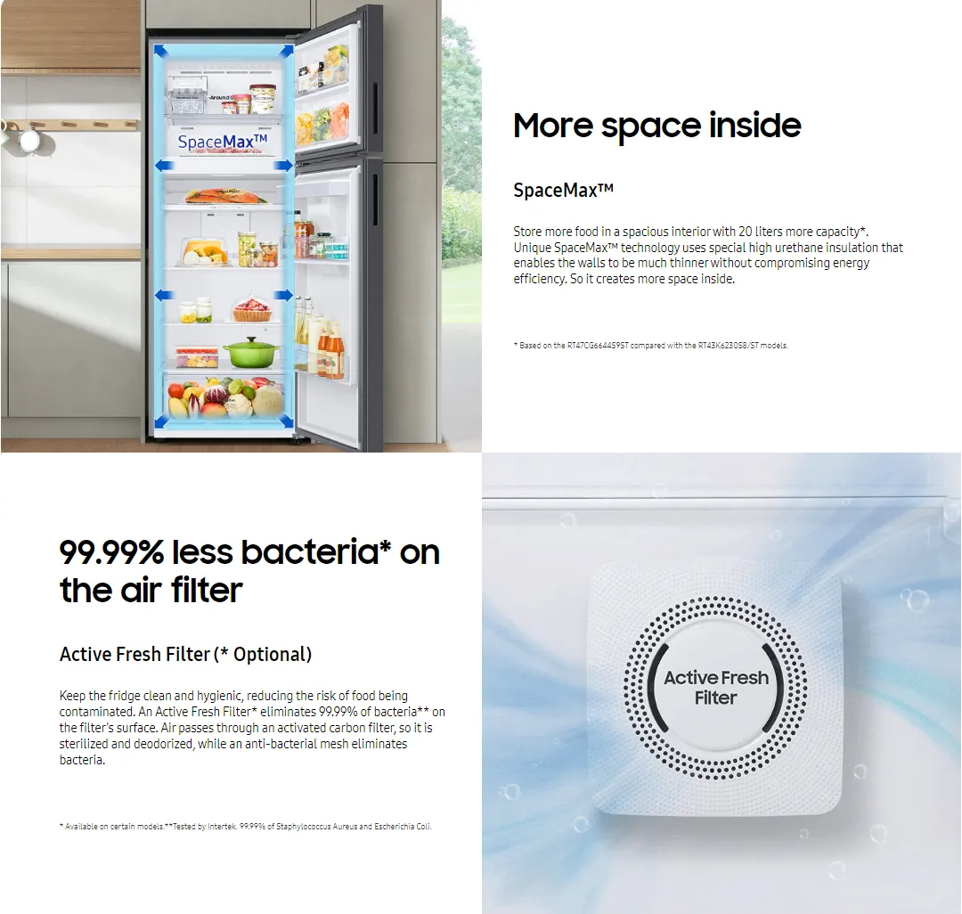 Samsung Bespoke Fridge Refrigerator 476L Peti Ais RT47CB66448JME ...