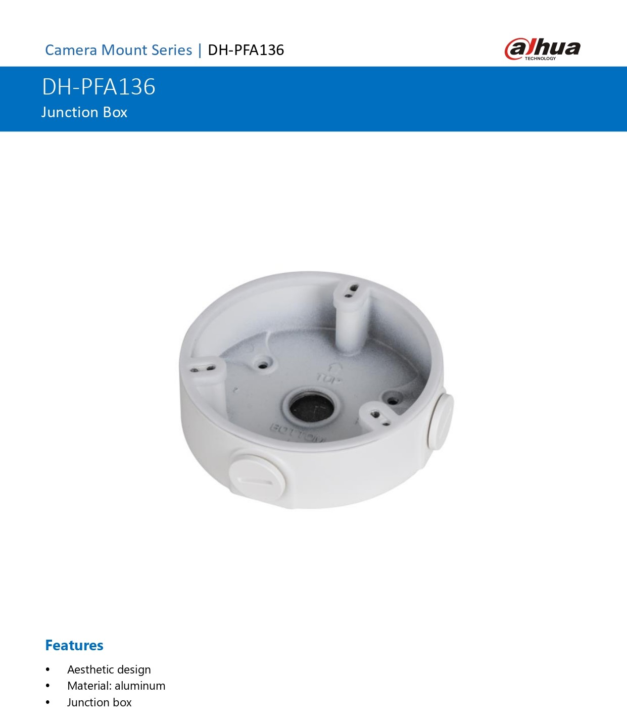 Dahua Outdoor Weatherproof CCTV Camera Aluminum Junction Box Wall ...