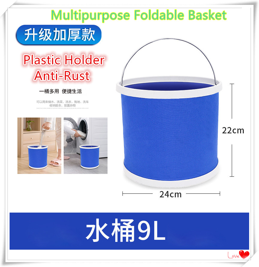 Foldable Water Bucket Multipurpose portable Folding Bucket For Car Wash ...