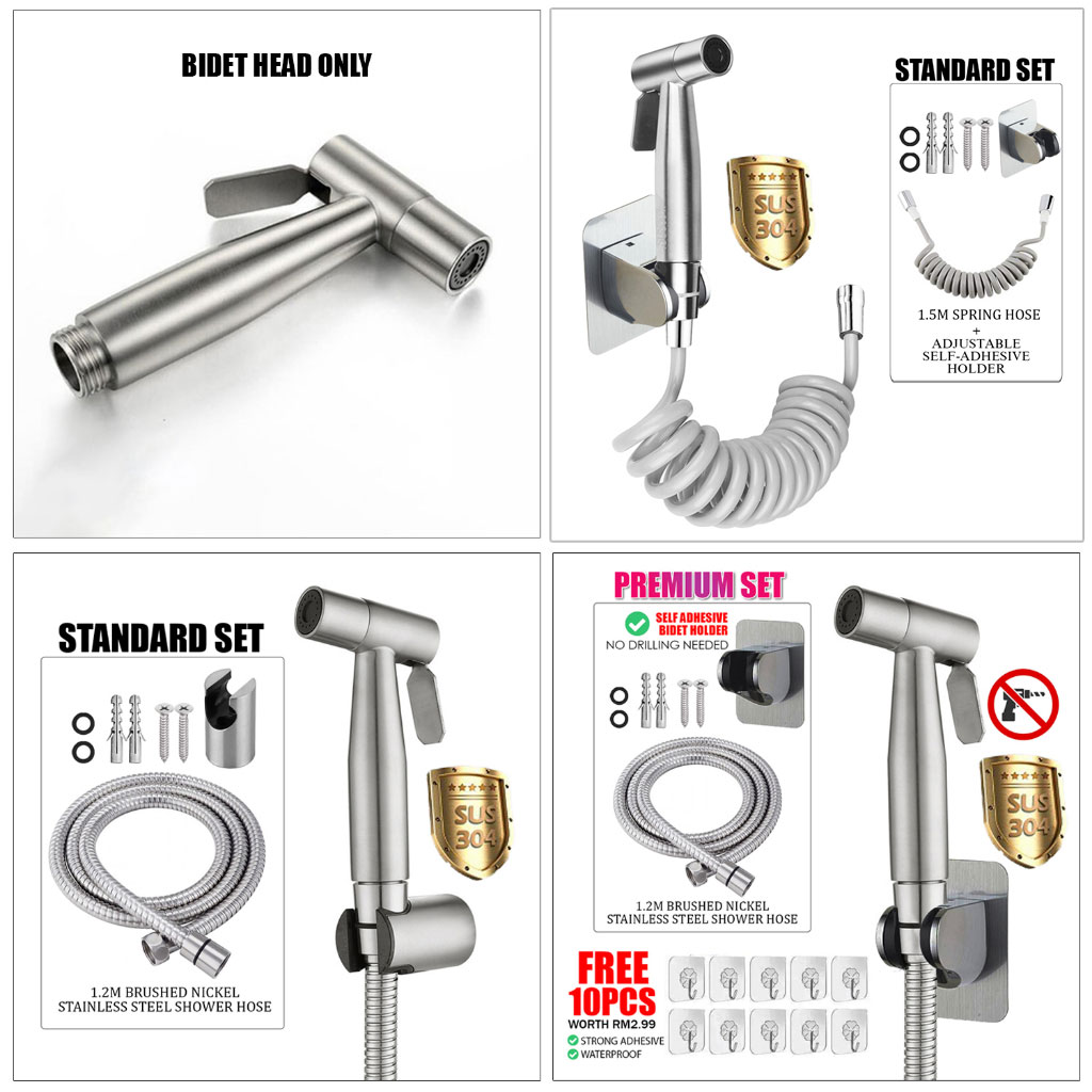 SUS304 STAINLESS STEEL HAND BIDET FOR TOILET BATHROOM MODERN HAND SPRAY ...