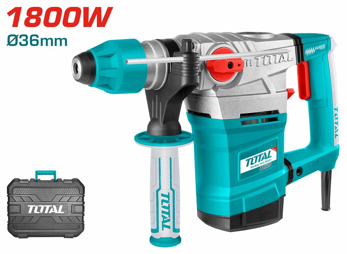 Total Rotary Hammer Drill Hacker 26 / 32 / 36mm Impact Drill Chisel 3 ...