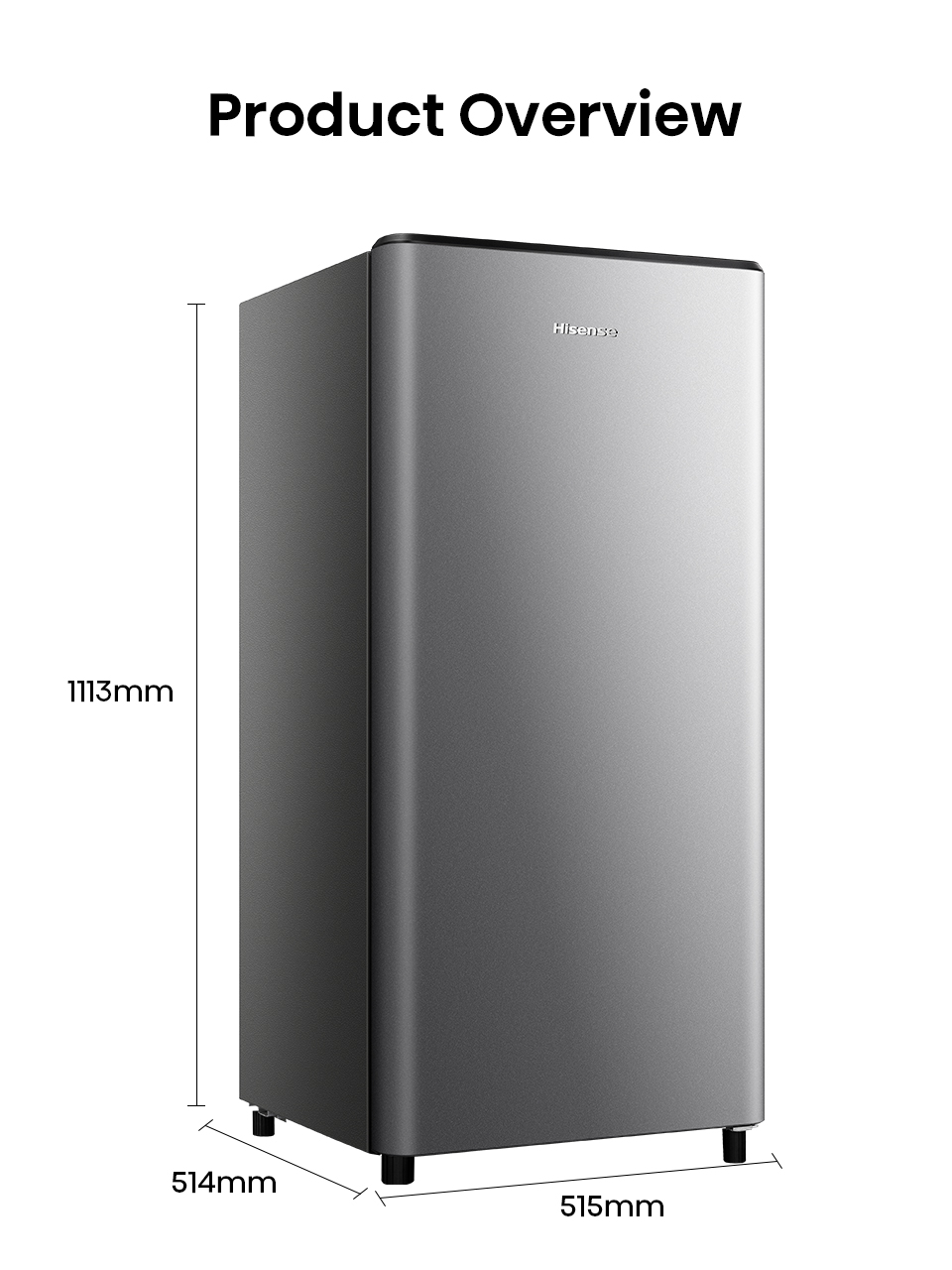 Hisense Single Door Fridge 110L 170L Refrigerator Peti Sejuk 1 Pintu ...
