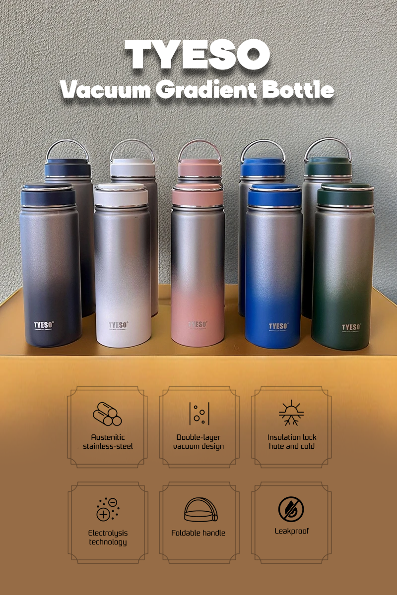 Tyeso New Gradient Thermos Tumbler 530/750ml Double Layer Insulated ...