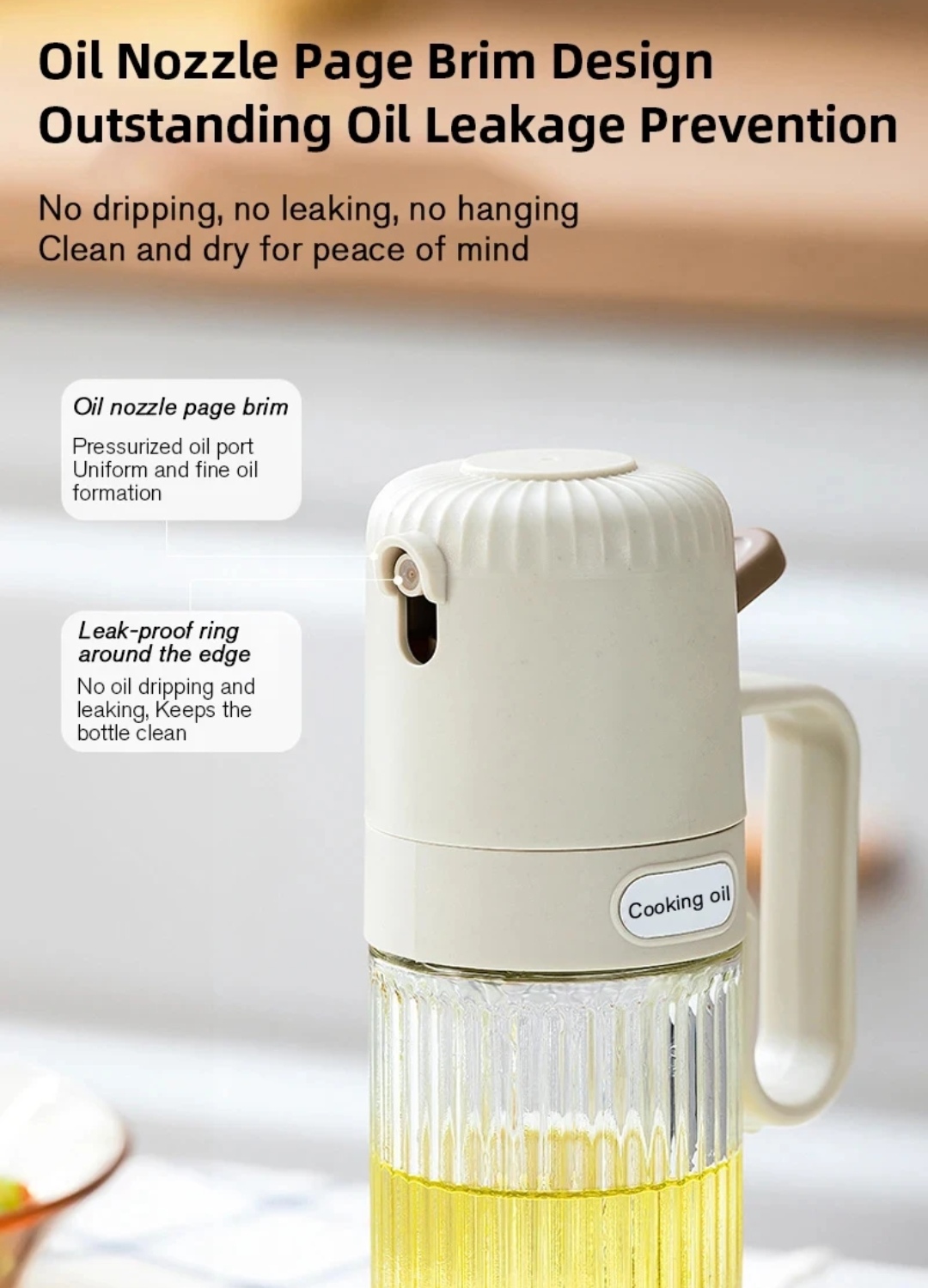 250ml Cooking Oil Spray Bottle Botol Minyak High Pressure Olive Oil ...