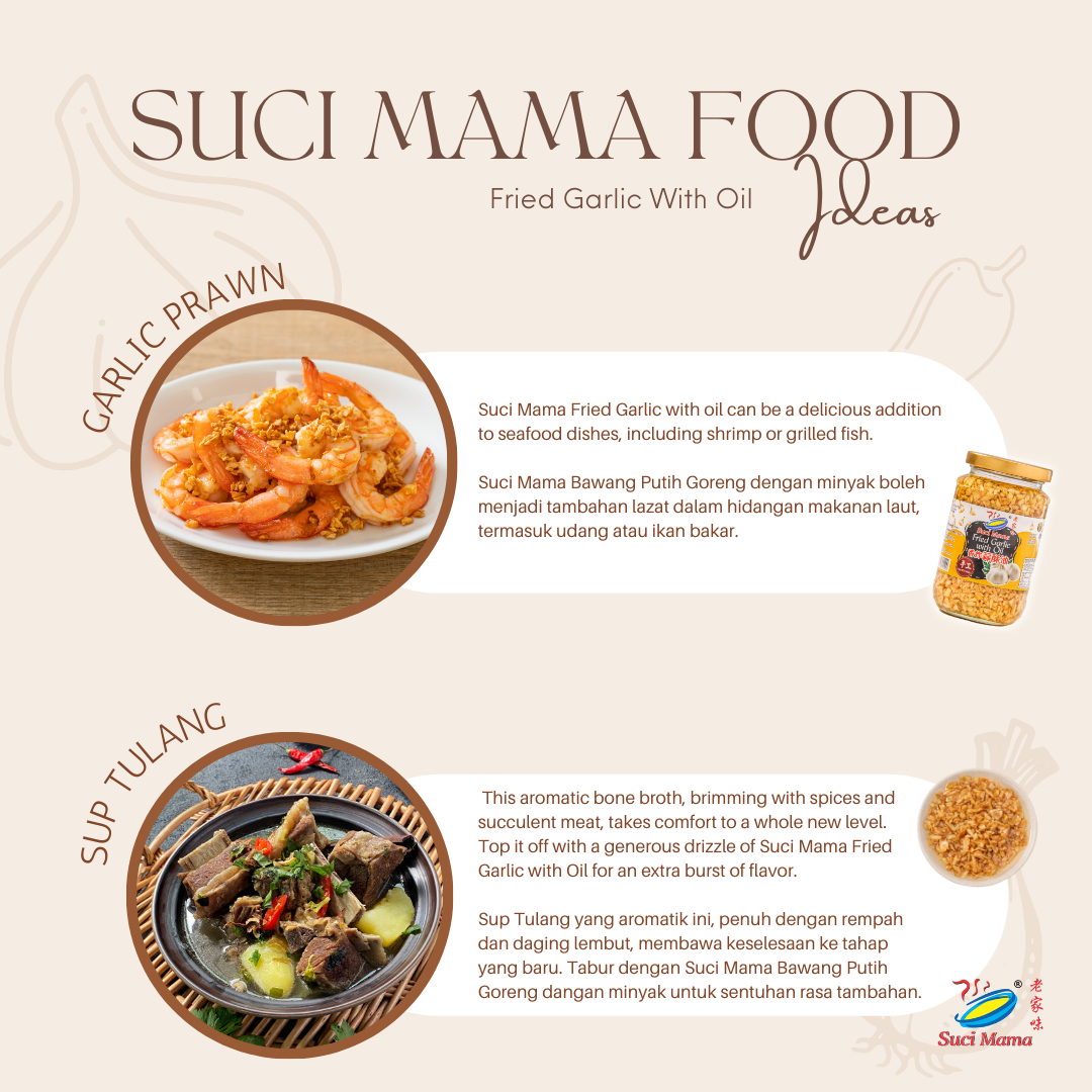 【HALAL】Suci Mama Fried Garlic in Oil | Suci Mama Bawang Putih Goreng ...
