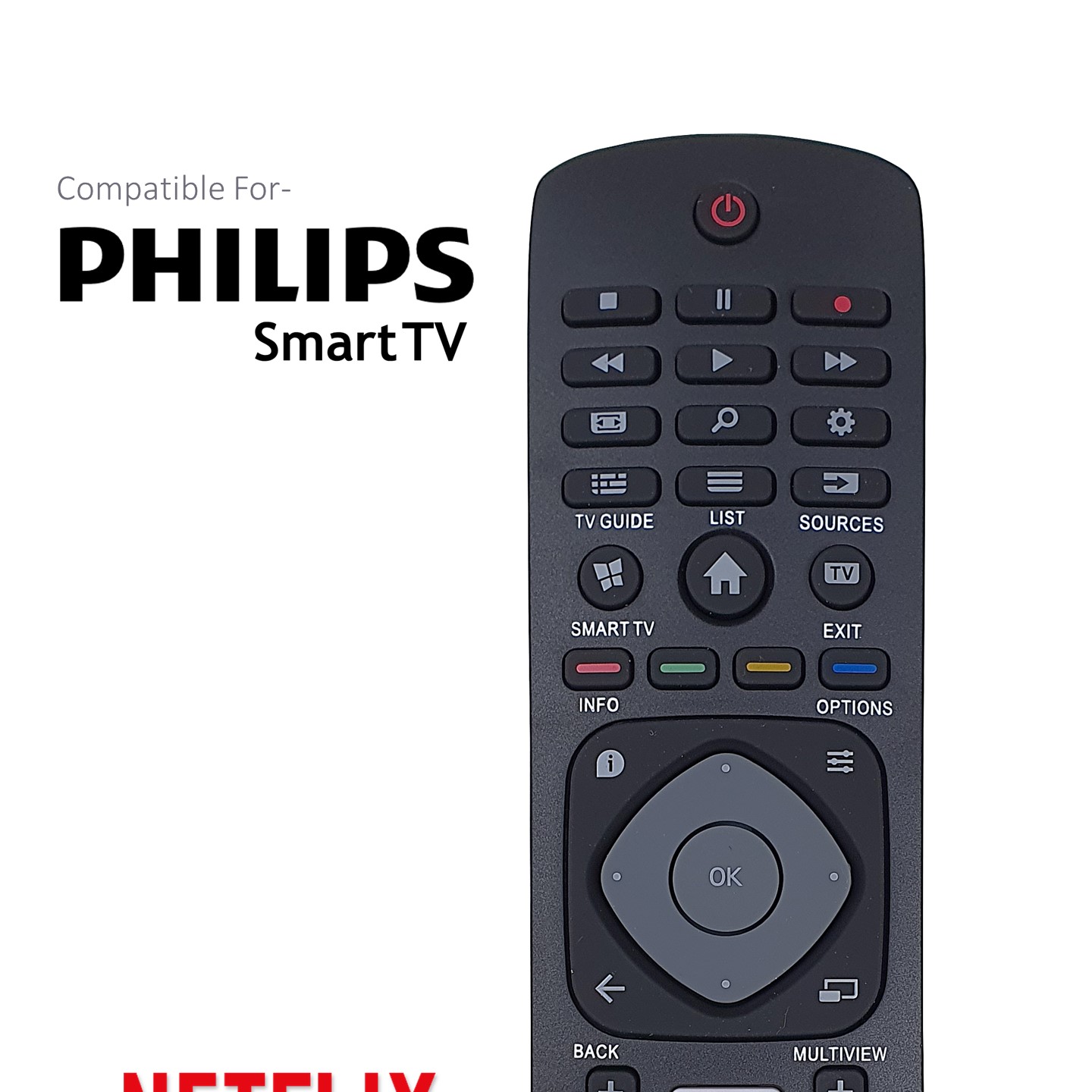 High Quality TV Remote For Philips Smart TV Remote Control with Netflix ...