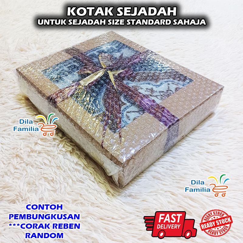 ADD ON Kotak Sejadah Beserta Reben dan Bubble Sejadah Gift Box with ...