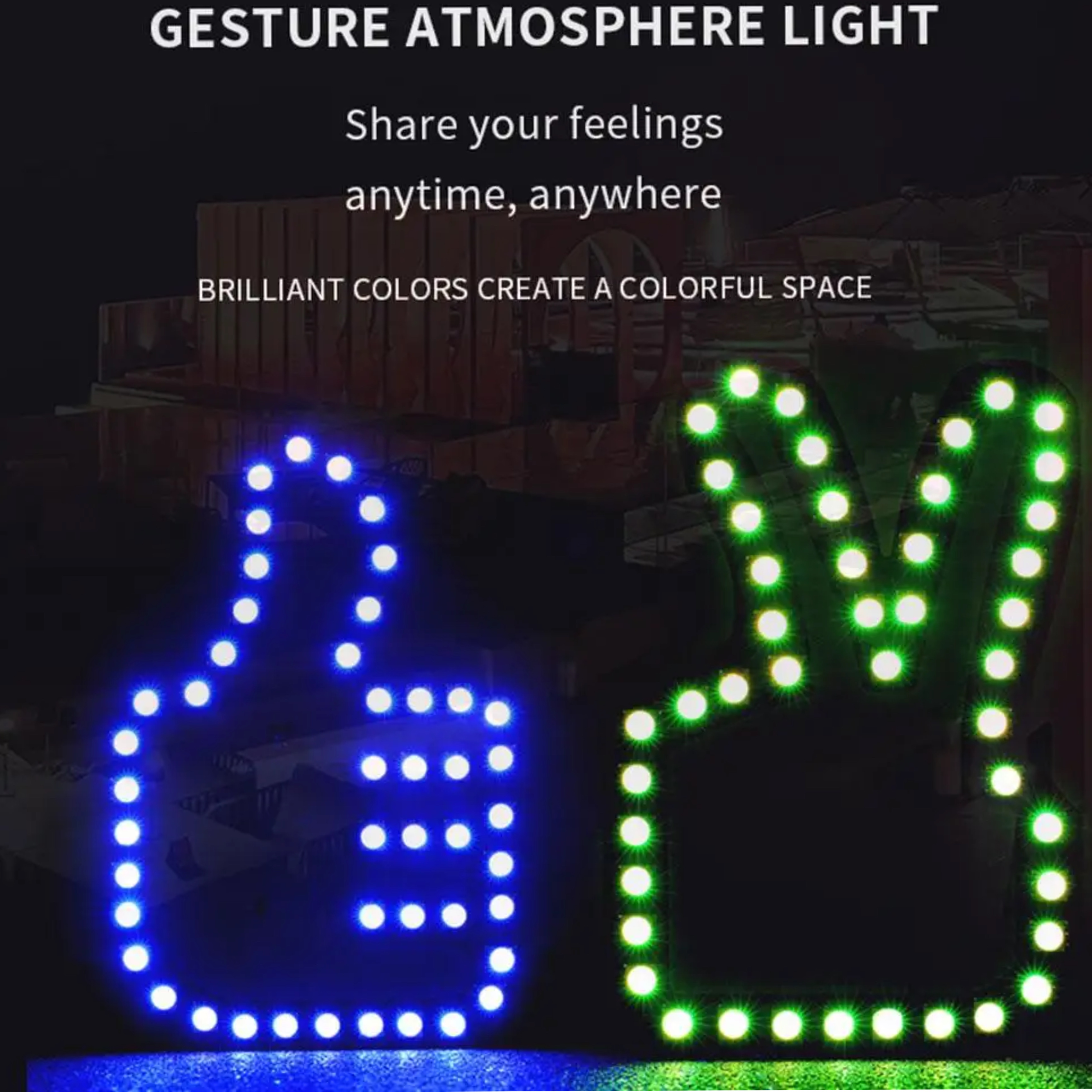2023 Car Finger Light with Remote,Road Rage Signs Car Rear Window ...