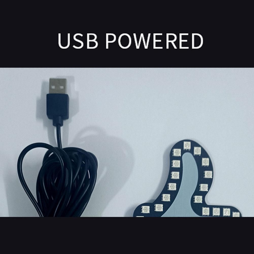 Car Led Light Middle Finger Light Funny Road Rage Signs Led Display On ...