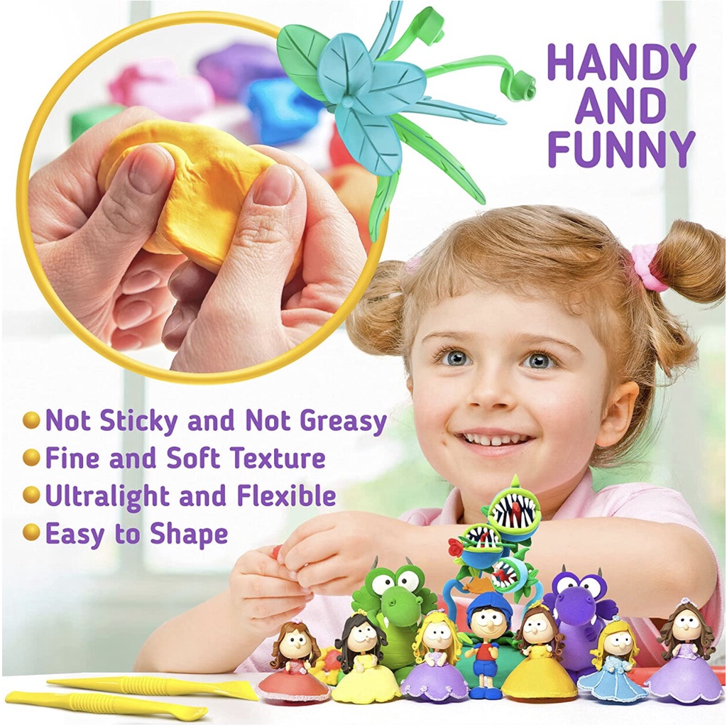 36Colours Super Light Clay Butter Slime/Polymer Light Clay/Non-Toxic ...