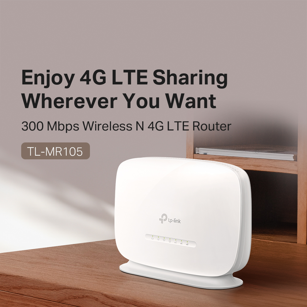 TP-Link MR105🔥UNLIMITED🔥300 Mbps Wireless N 4G LTE Router TL-MR105 BAND ...
