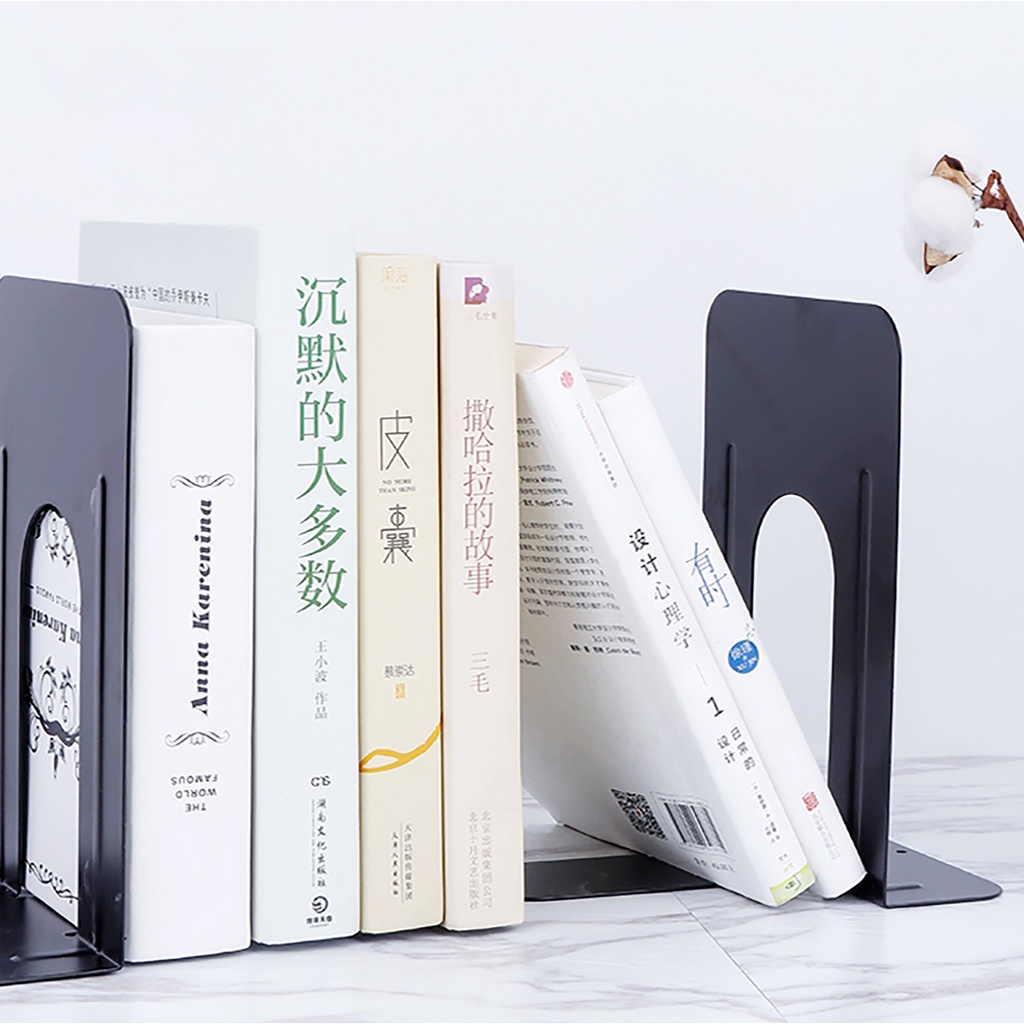 Wenbo [2pcs/set] Book Stand Book Organizers Book Divider Metal Book ...