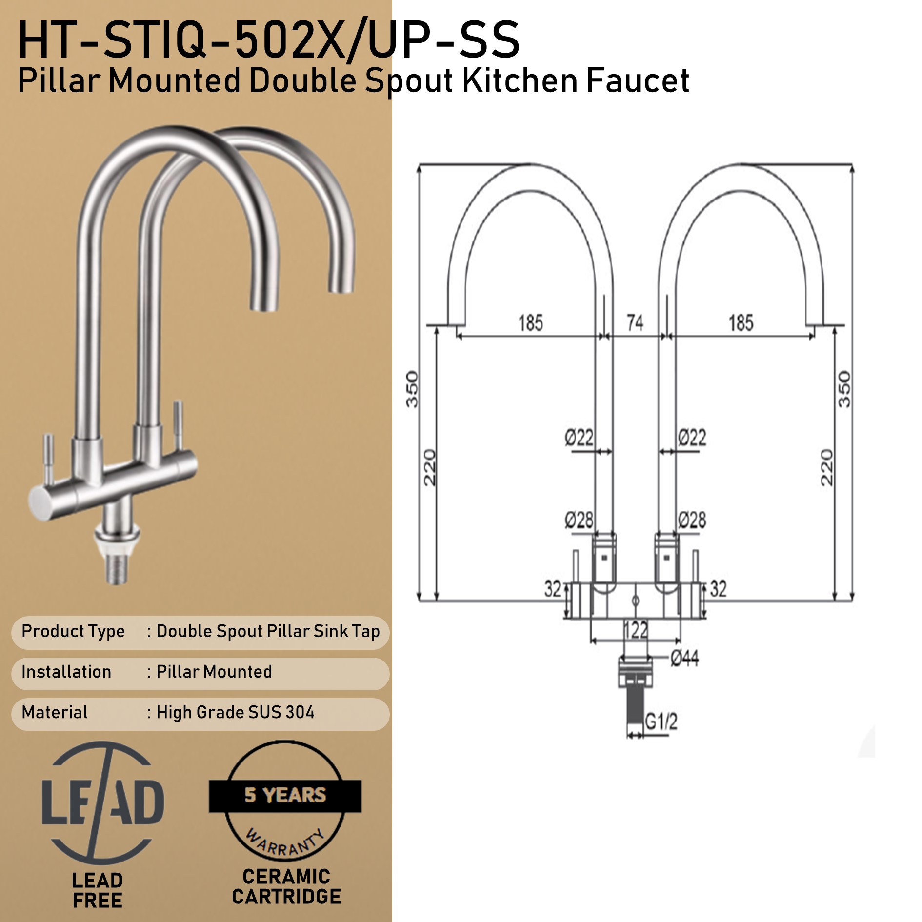 HAUSTERN STIQ /PLATO SERIES Kitchen Faucet Mixer/Tap with Pull-Out ...