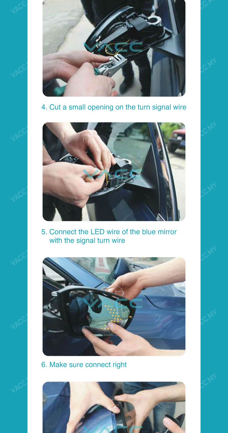 Toyota Vellfire / Alphard 20 Series Blue Mirror With LED Signal Lamp ...