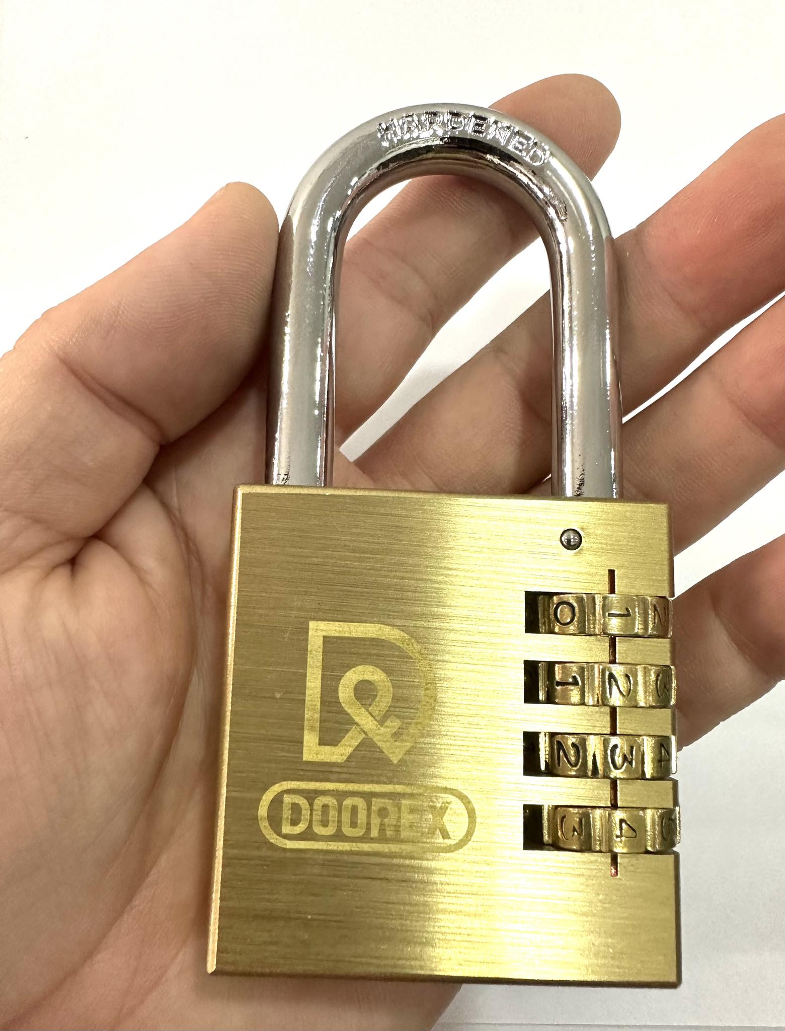 DOOREX Combination Numbering Solid Brass Padlock 4 Digit Dial (Size ...
