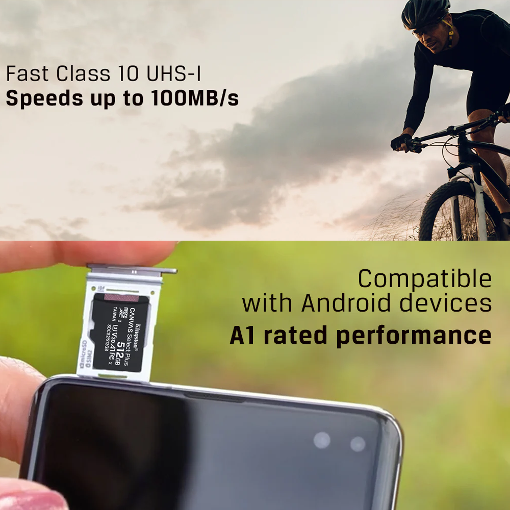 Kingston Micro SD Card Memory Card 100MB/s Canvas Select Plus Class 10 UHS-I Card SDCS2 (256GB ...