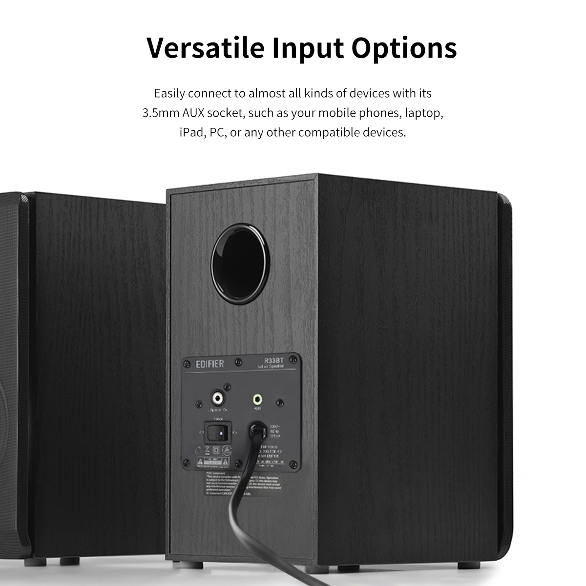 Edifier R33BT Bookshelf Speaker - Bluetooth V5.0 | 3.5" Mid Bass Driver ...