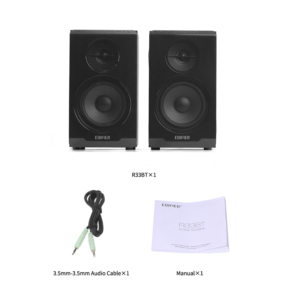 Edifier R33BT Bookshelf Speaker - Bluetooth V5.0 | 3.5" Mid Bass Driver ...