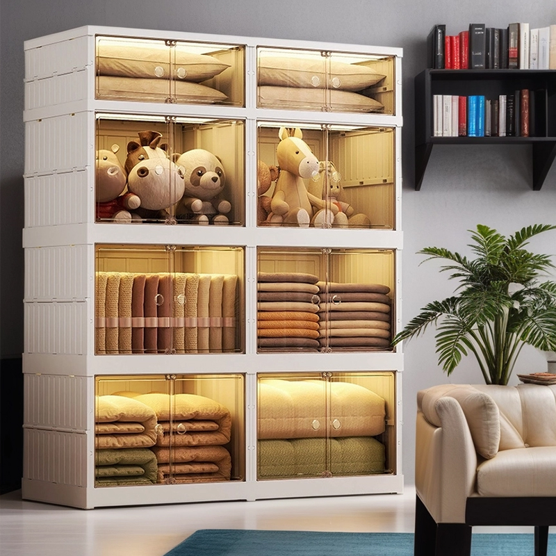 𝗤𝗨𝗜𝗖𝗞 𝗙𝗢𝗟𝗗𝗜𝗡𝗚 》Large Space Multipurpose Storage Cabinet Foldable ...
