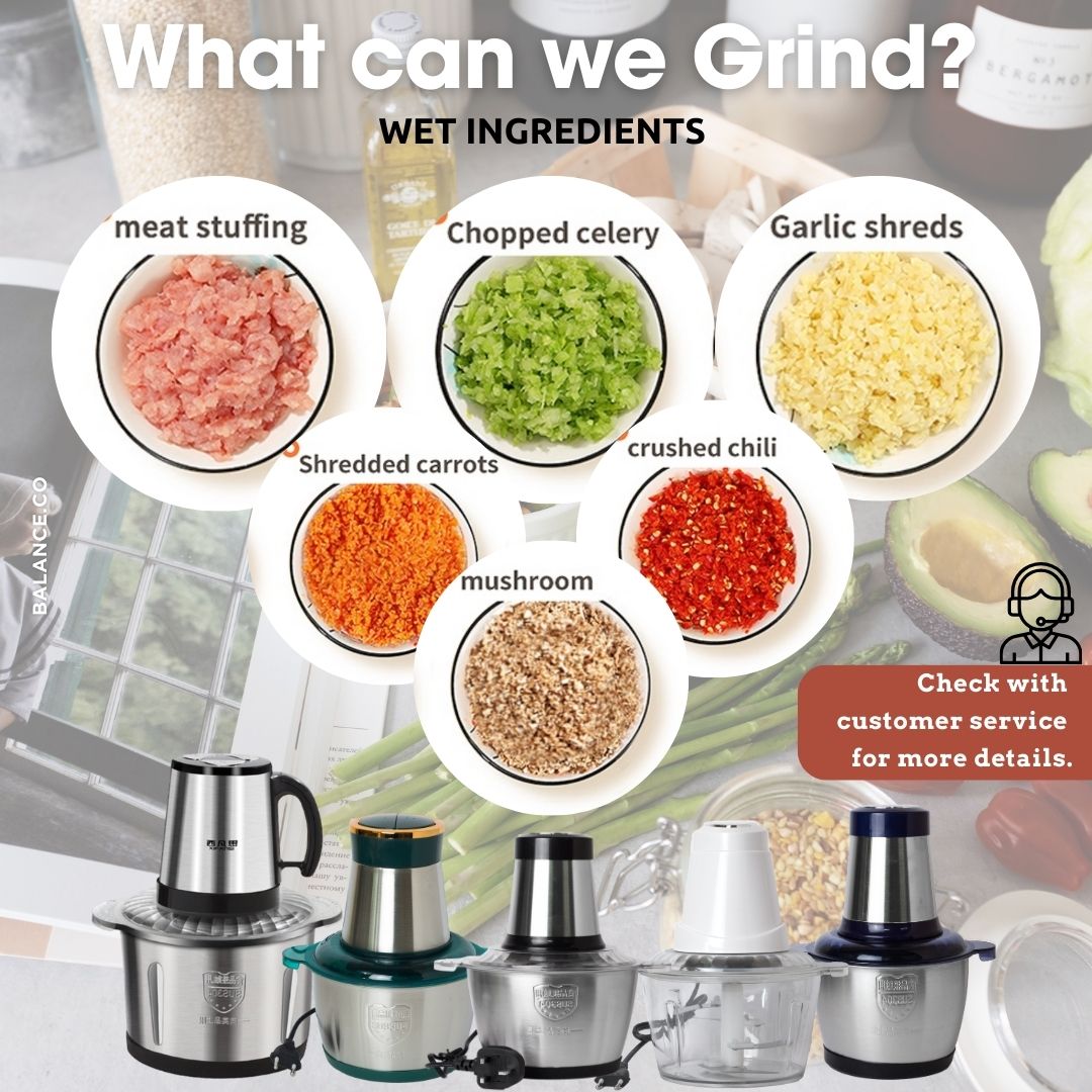 Balance.co 5L Stainless Steel Meat Grinder Chopper Blender Food Processor Daging Pengisar ...