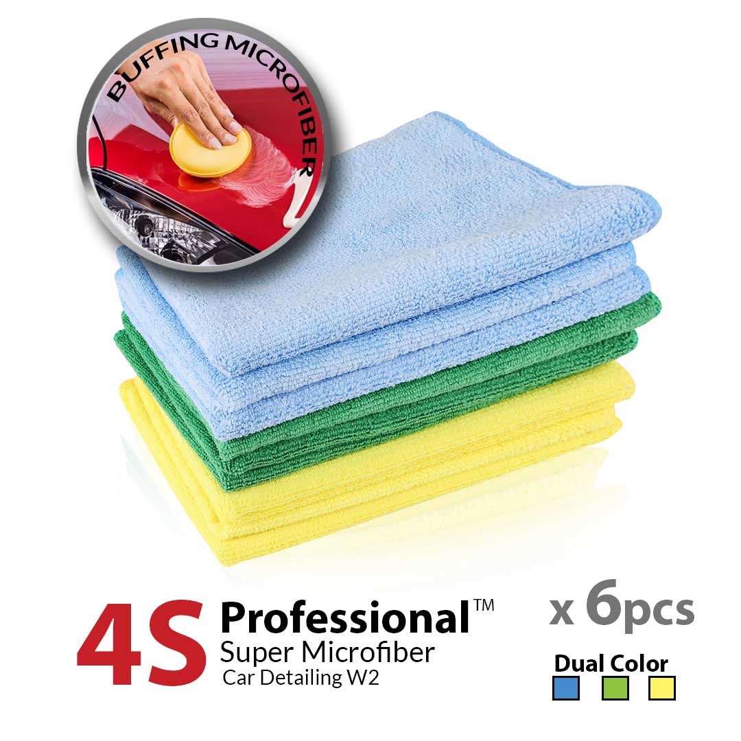 4S Professional™ Microfiber F1 Car Wash Towel Set - 5pcs High Absorbent ...