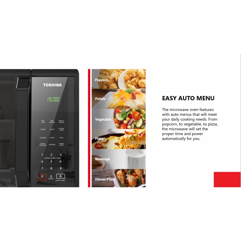 Toshiba Microwave Oven 25L Capacity MM-EM25PF(BM) | Shopee Malaysia