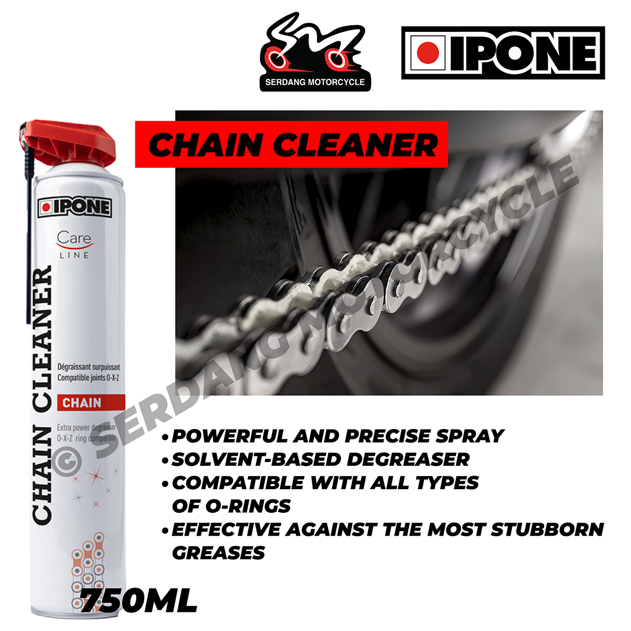 IPONE X-TREM Chain Lube BLUE WHITE RED Colored Grease Lube Chain ...