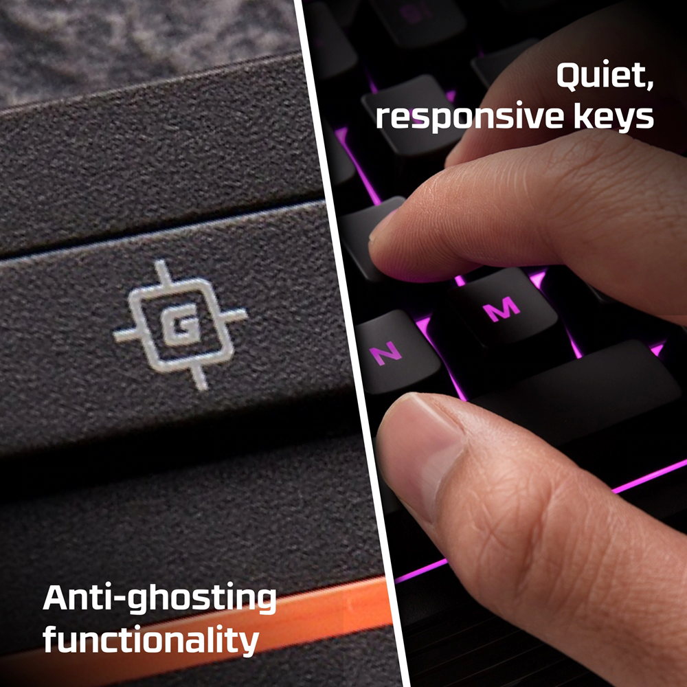 HYPERX ALLOY CORE RGB MEMBRANE GAMING KEYBOARD WITH SPILL RESISTANT AND ...