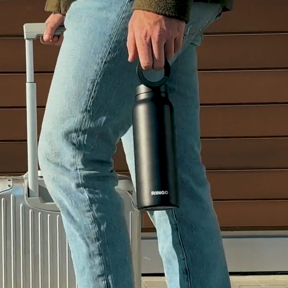 Ringo Stainless Steel Water Bottle with Magnetic Compatible Lid as ...