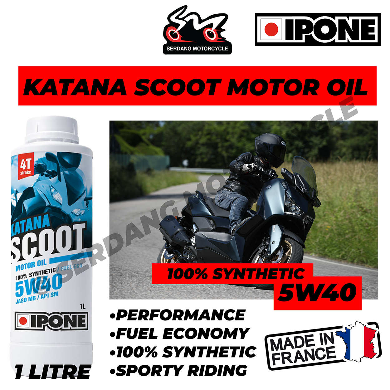 IPONE Katana Scoot Oil 5W40 Fully Scoot 4 Oil 10W40 Gear Oil Trans ...