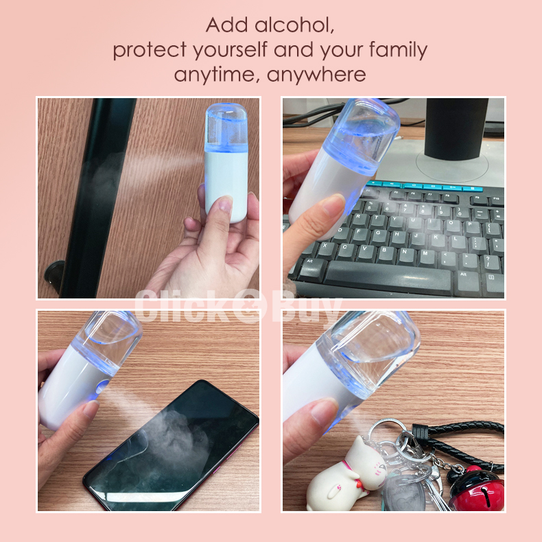 Rechargeable Mini Nano Mist Sprayer Multifunctional Facial Deep ...