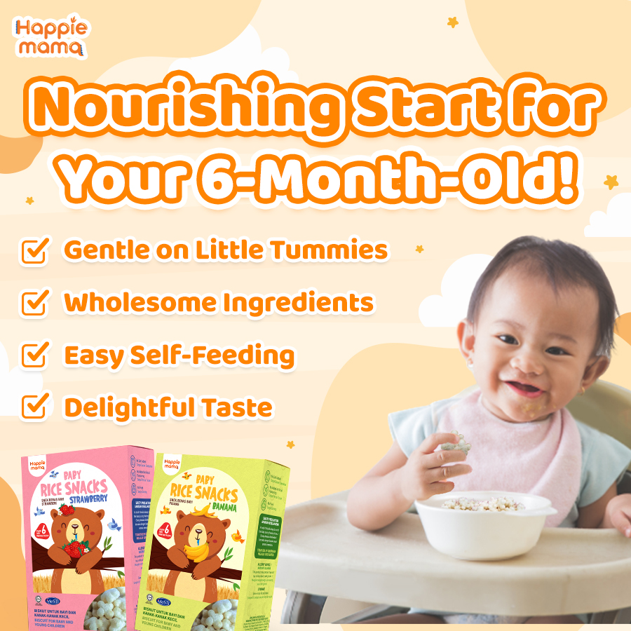Happiemama Baby Rice Cereal and Rice Snacks Makanan Snek Bayi 6 Bulan ...