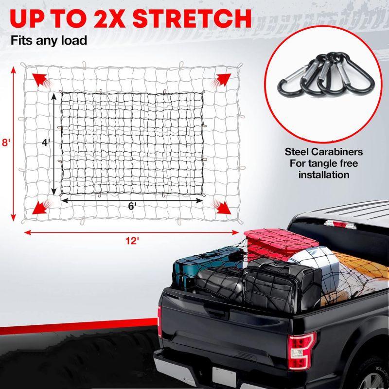 Cargo Net 120*180cm Bungee Cord 4x4 Pickup Truck Cargo Net Car Roof ...