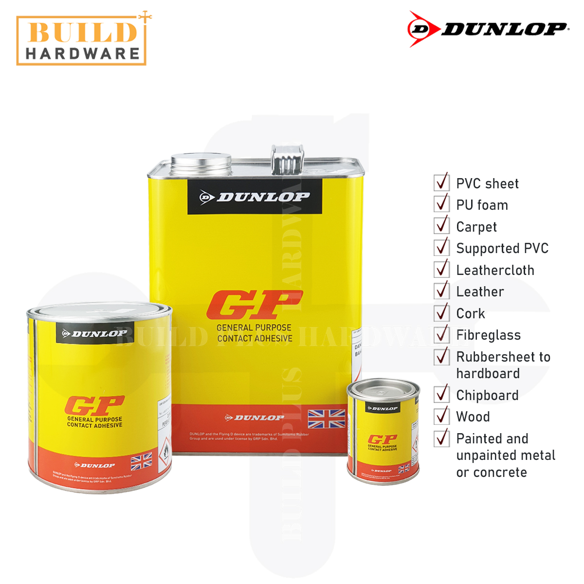 DUNLOP 65ML GP General Purpose Contact Adhesive Glue 南洛通用接触黏胶 Perekat ...