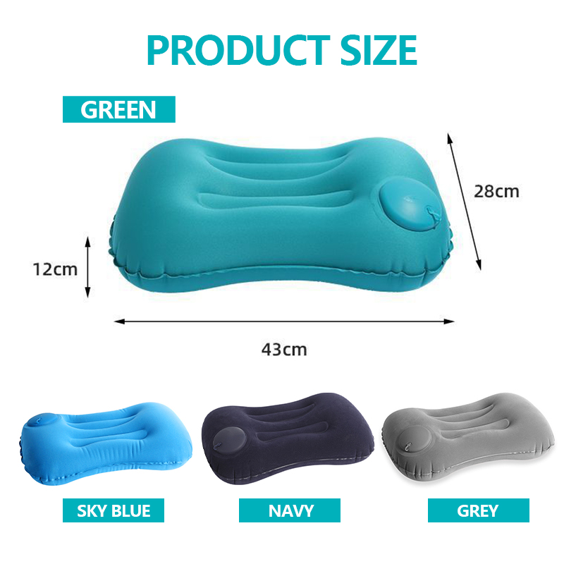 Portable travel Pillow Inflatable bantal PVC Air Pillows Camping Sleep ...