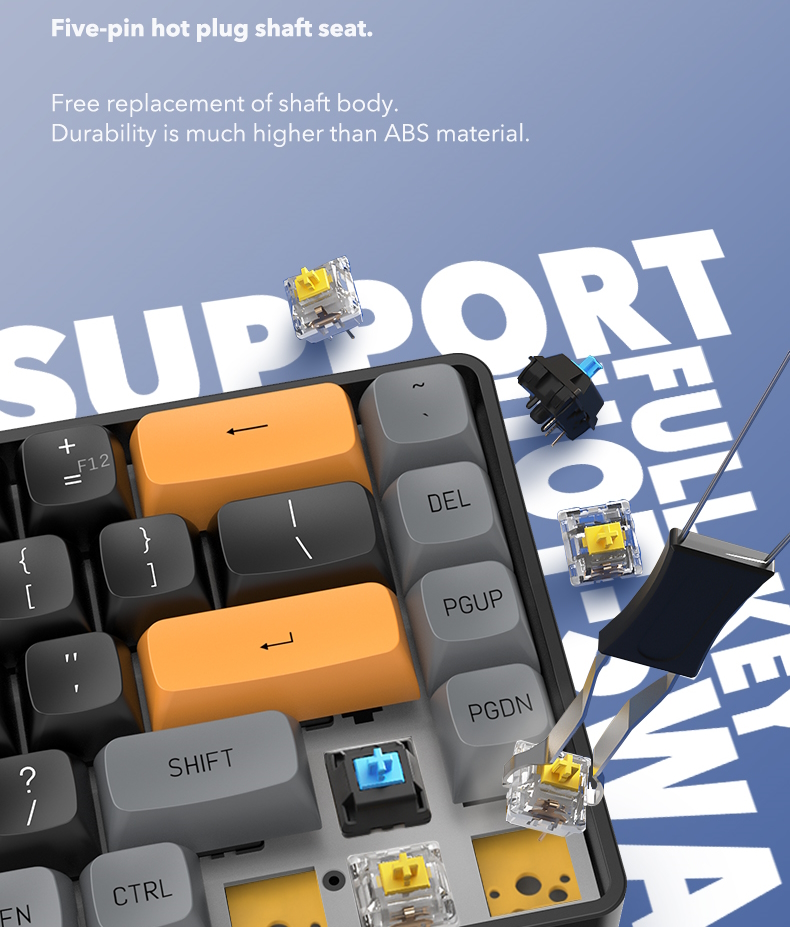 AIGO DARKFLASH GD68 MECHANICAL KEYBOARD | Dual-Mode conectivity | 68 ...