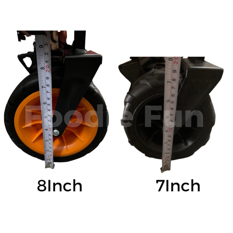 Outdoor Folding Wagon BIG WHEEL 8inch with Roof&Brake Portable Shopping ...