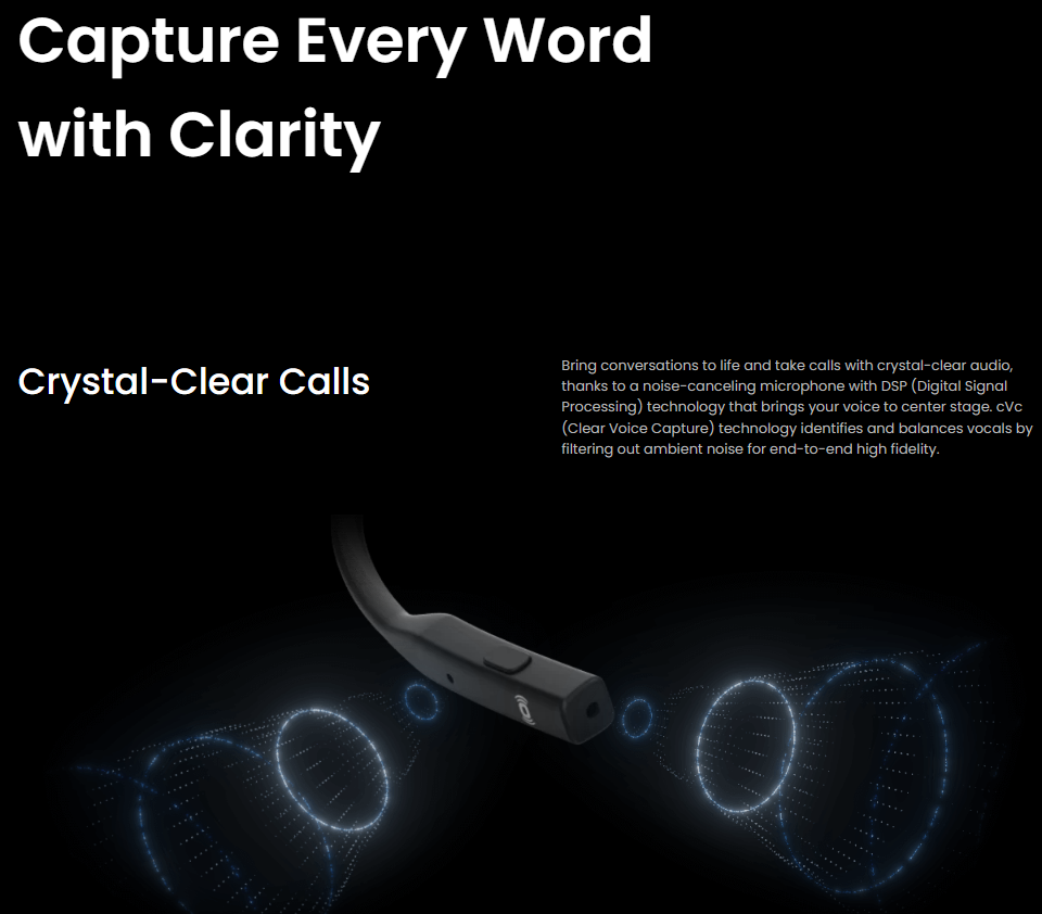 Shokz OpenComm 2 UC Open Ear Bone Conduction Bluetooth Headset with ...