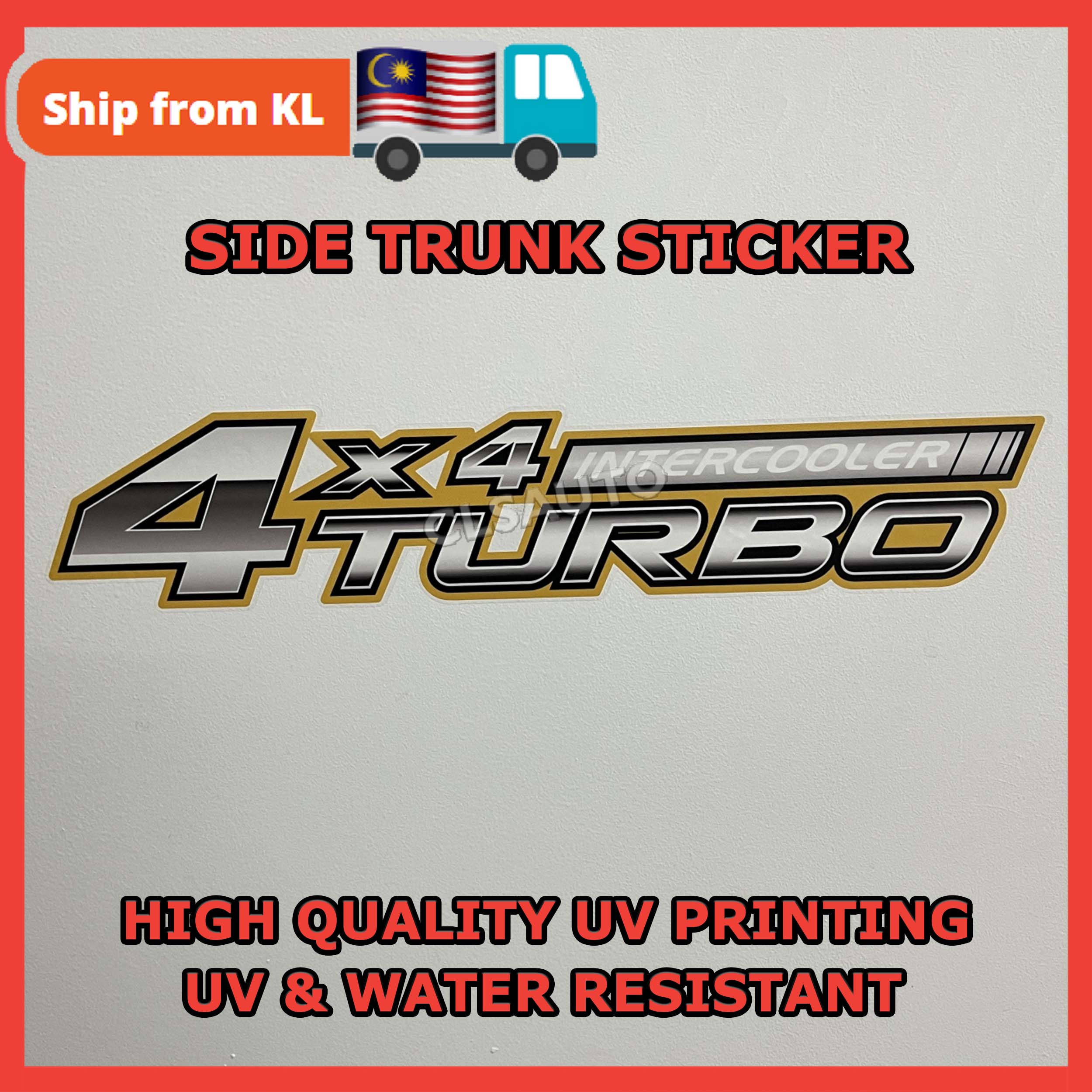 Sticker 4x4 Intercooler Turbo (1 Pcs) Offroad Pickup Truck Ranger Hilux ...