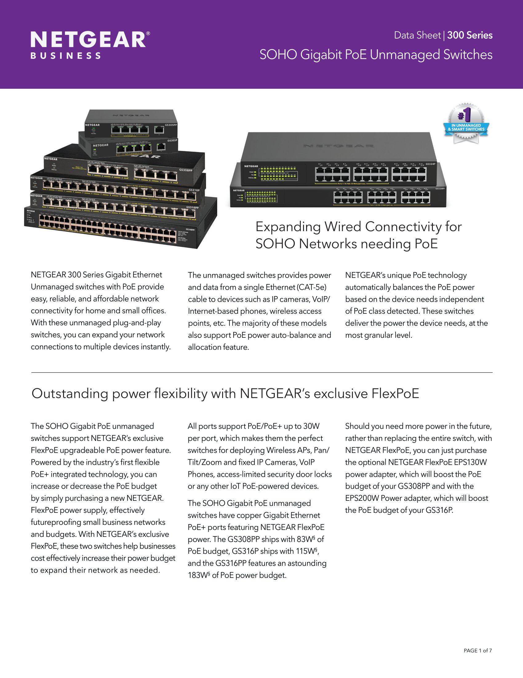 Netgear GS305P / GS305PP / GS308PP / GS316P / GS316PP / GS324P ...