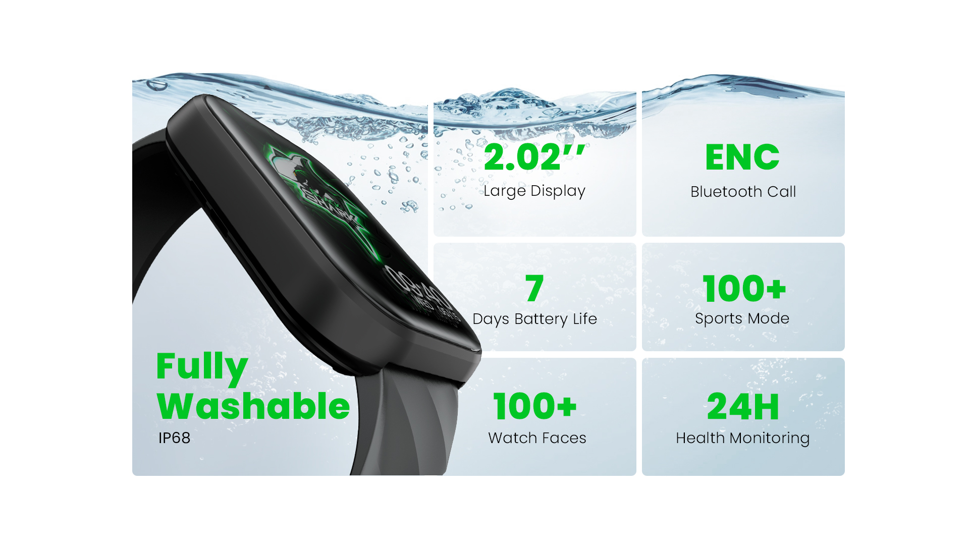 Black Shark GT Neo Smartwatch | Bluetooth Call | IP86 Fully Washable ...