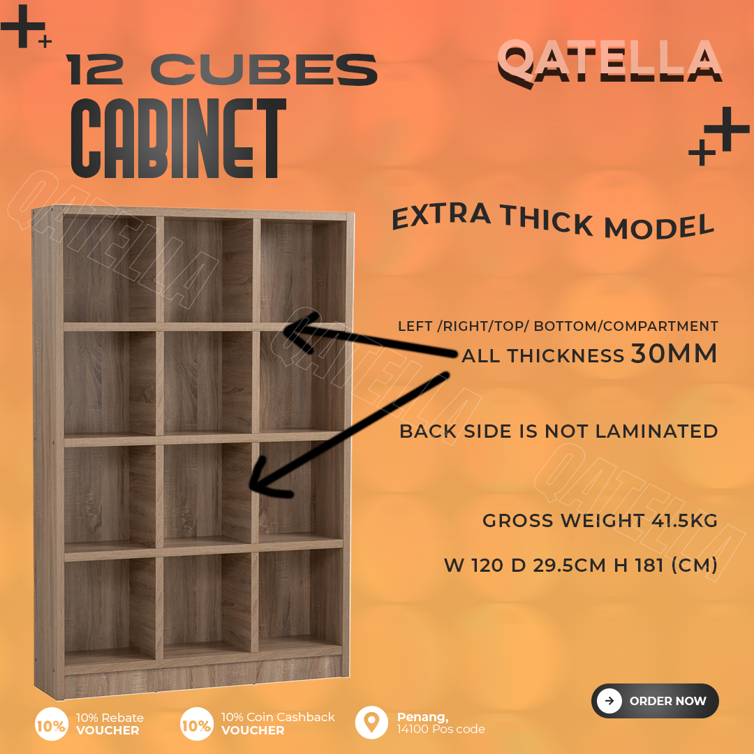 Qatella Brand -Exclusive 12C File Cabinet / File Rack / 4 Tier Book ...
