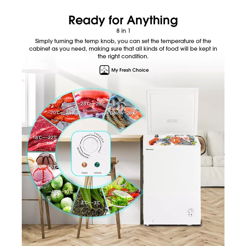 Hisense Mini Chest Freezer 128L Peti Freezer Murah Deep Freezer Peti ...
