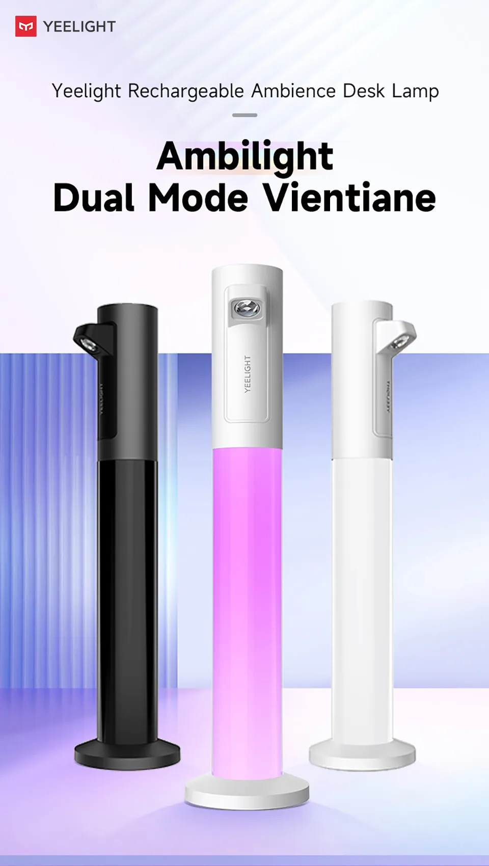 Yeelight Rechargeable Atmosphere Lamp | RGB Multi Glow Lighting ...