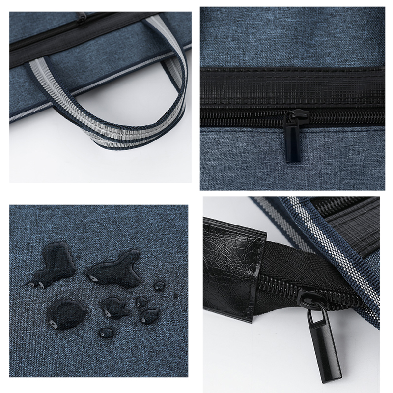 A4 Zipper Business Document Bag, Waterproof File Handle Bag Multi ...