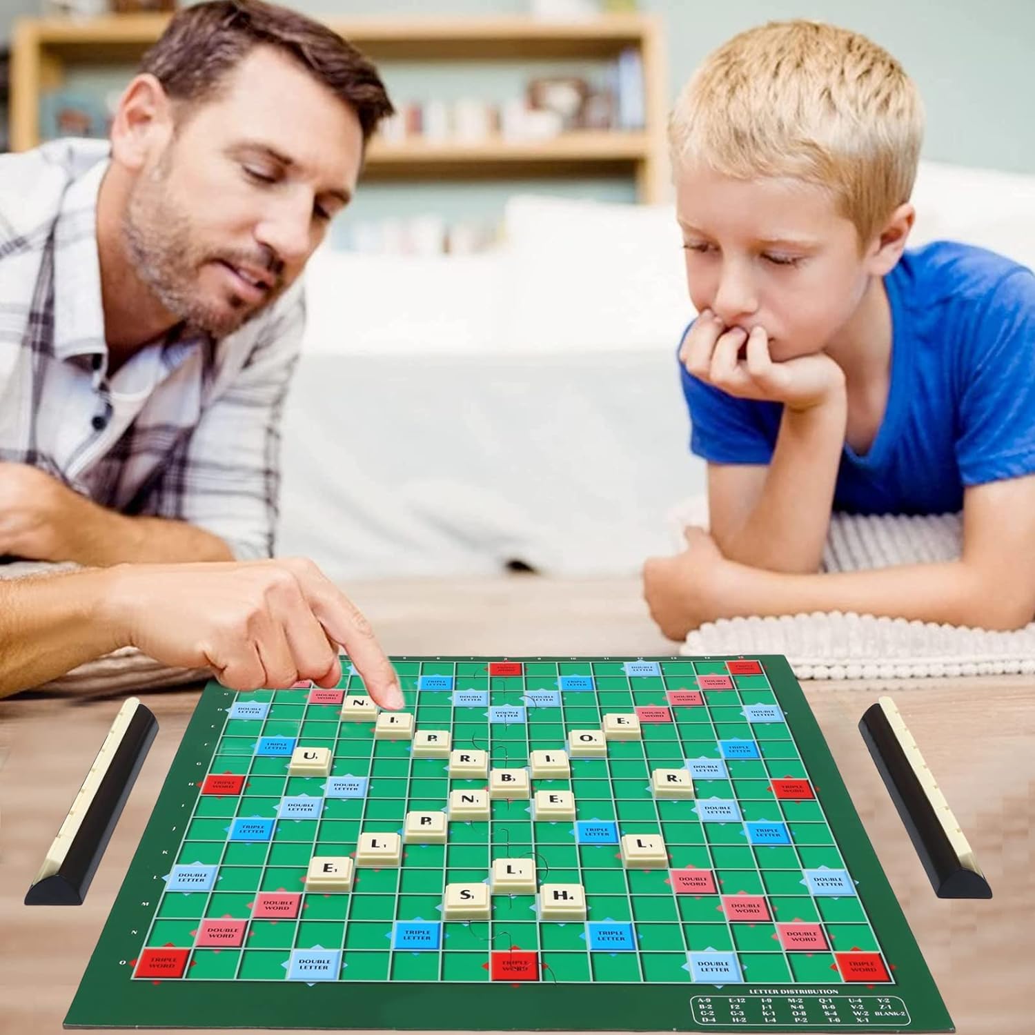Matching Words Scrabble Board Spelling Letter Board Game Ejaan Surat ...