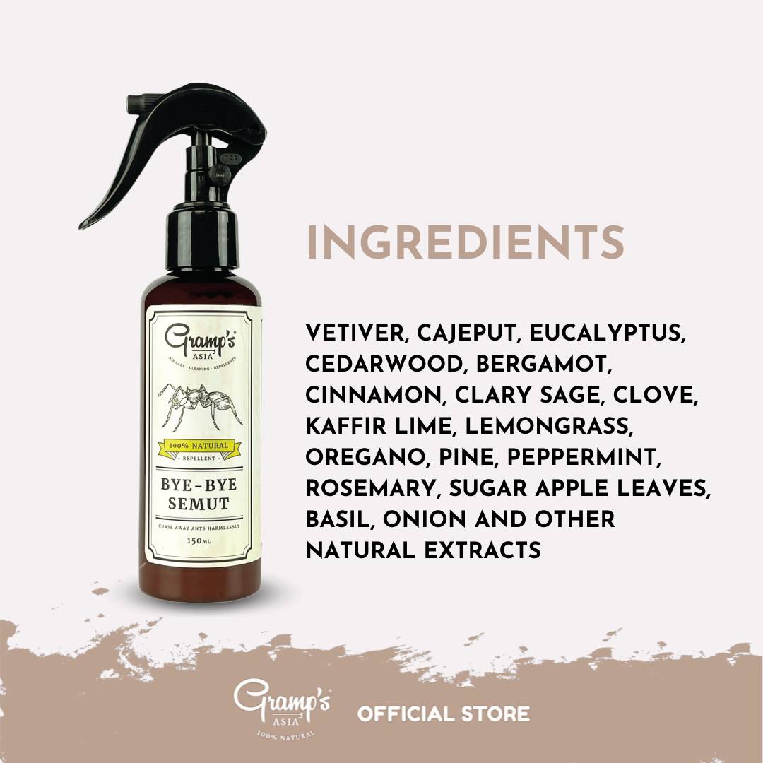 Gramp's Asia Repellent Bye Bye Semut 100% Natural Ingredients (150ml ...
