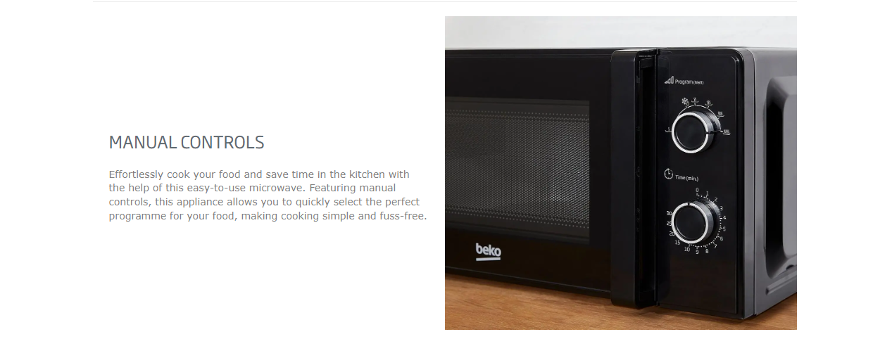 Beko Basic MicrowaveOven 20L MOC20100BFB (2 Years Warranty) | Shopee ...